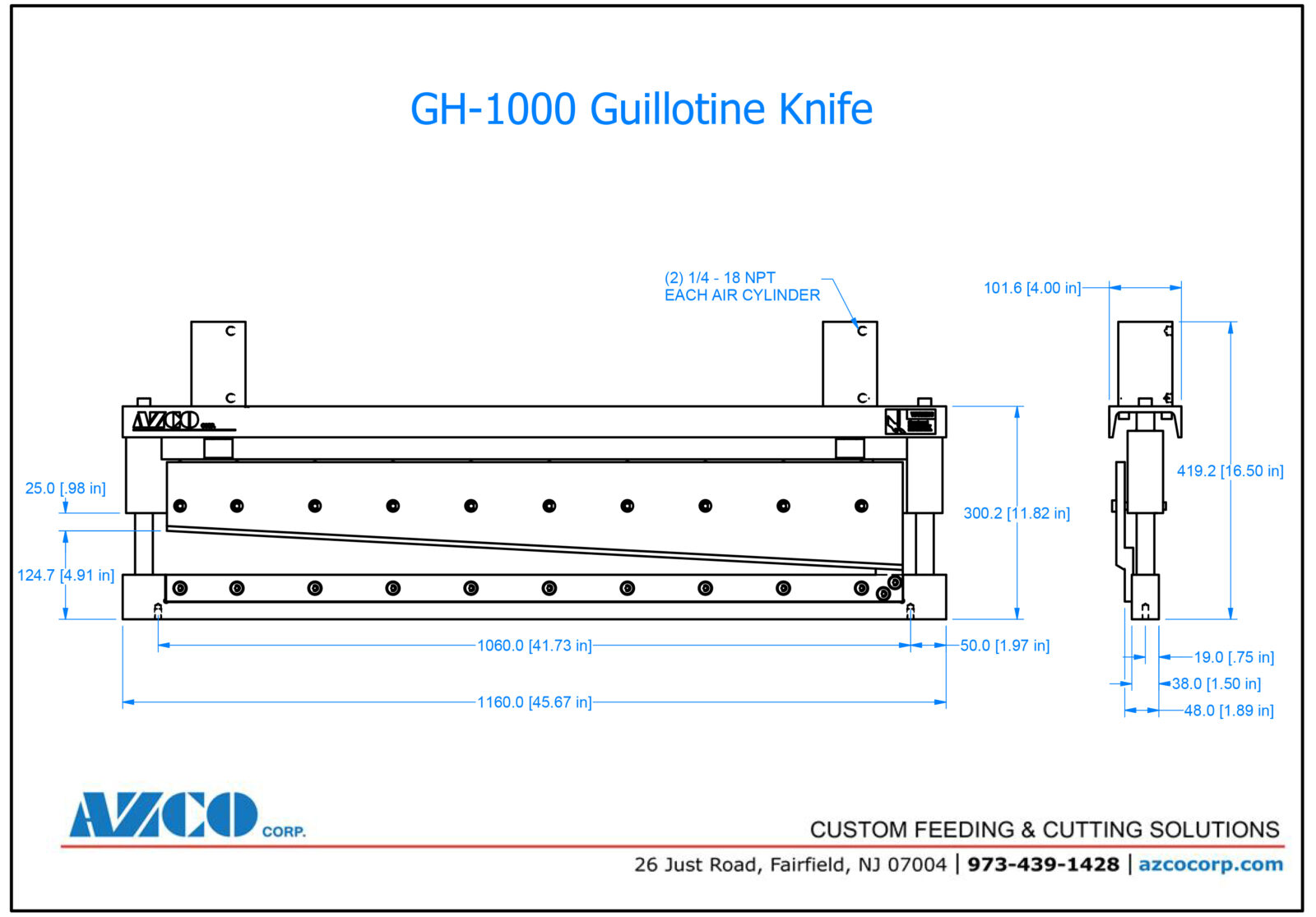 SUR-CUT GUILLOTINE KNIFE ASSEMBLY - AZCO Corp