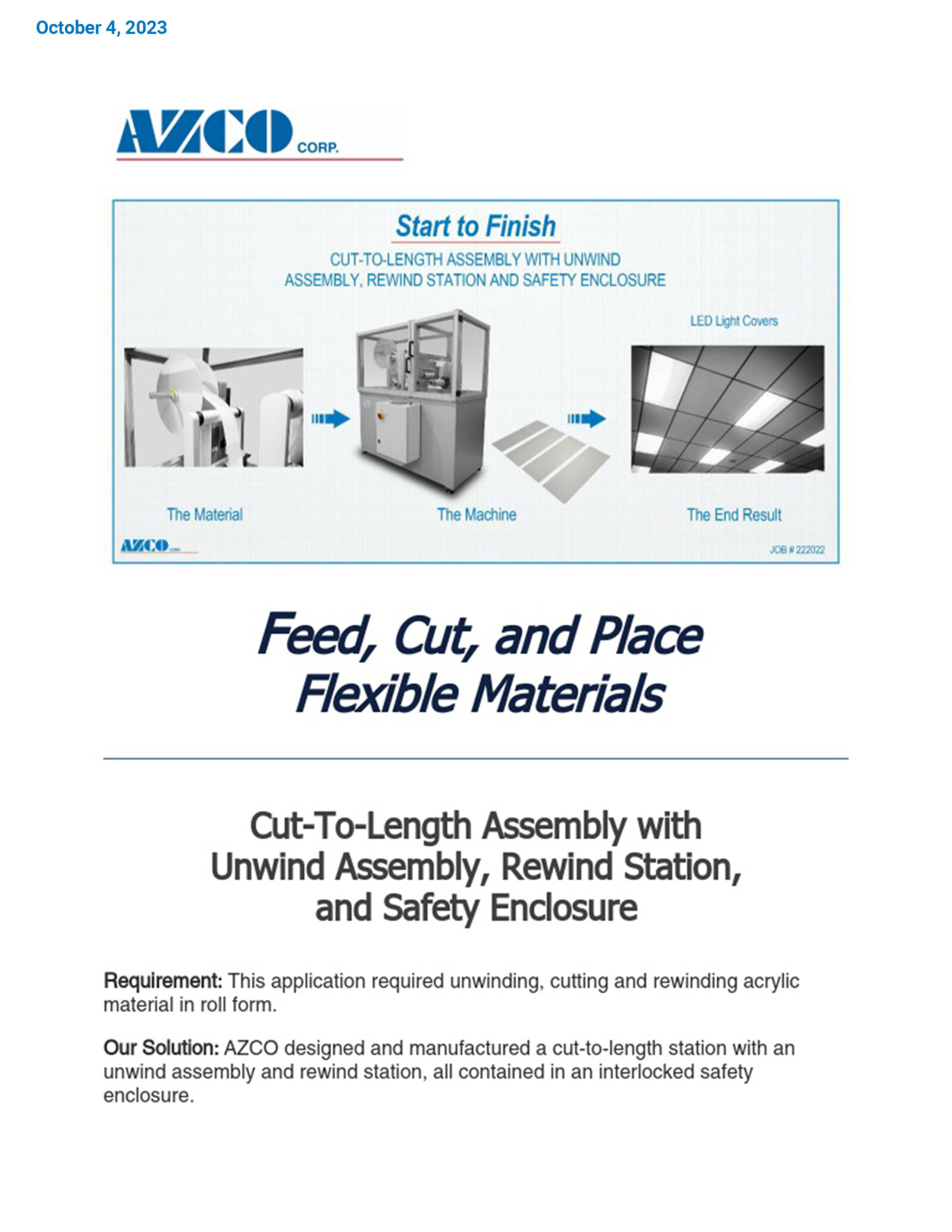 Start to Finish: Cut-To-Length with Unwind Assembly and Rewind